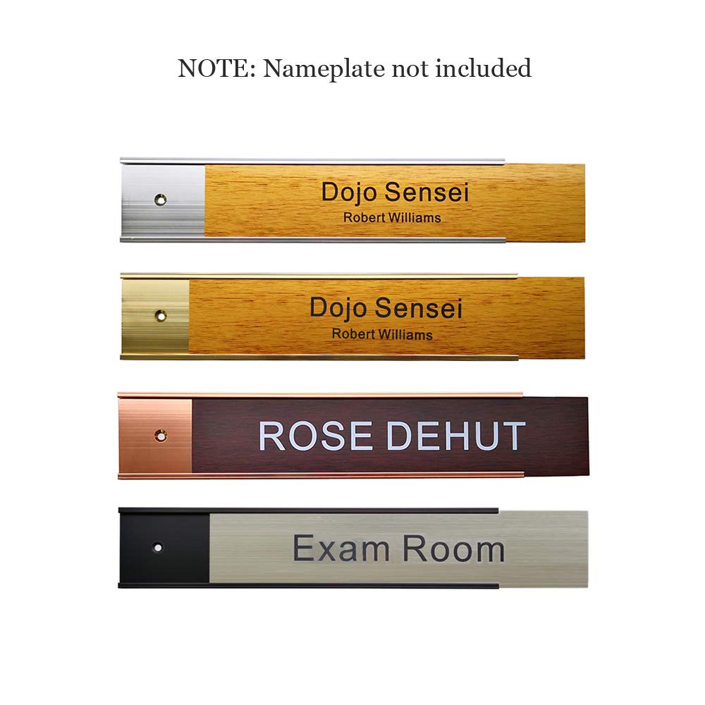 2"x8" & 2"x10" Aluminum Name Plate Holder, Office Business Desk Sign H ...